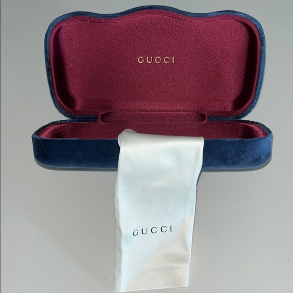 Gucci | Accessories | Gucci Blue Velvet Glasses Case | Poshmark